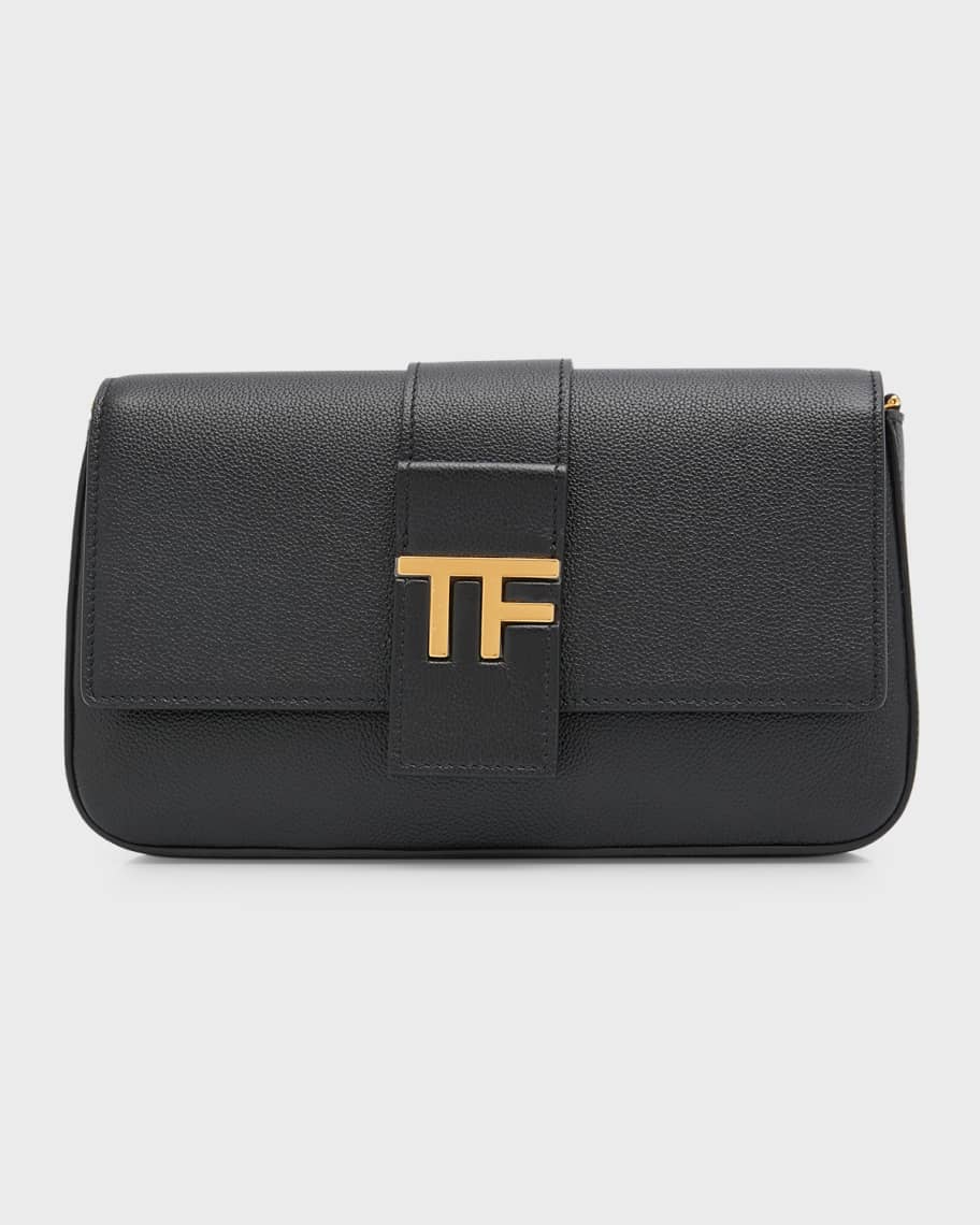 TOM FORD TF Chain Shoulder Bag in Grained Leather | Neiman Marcus