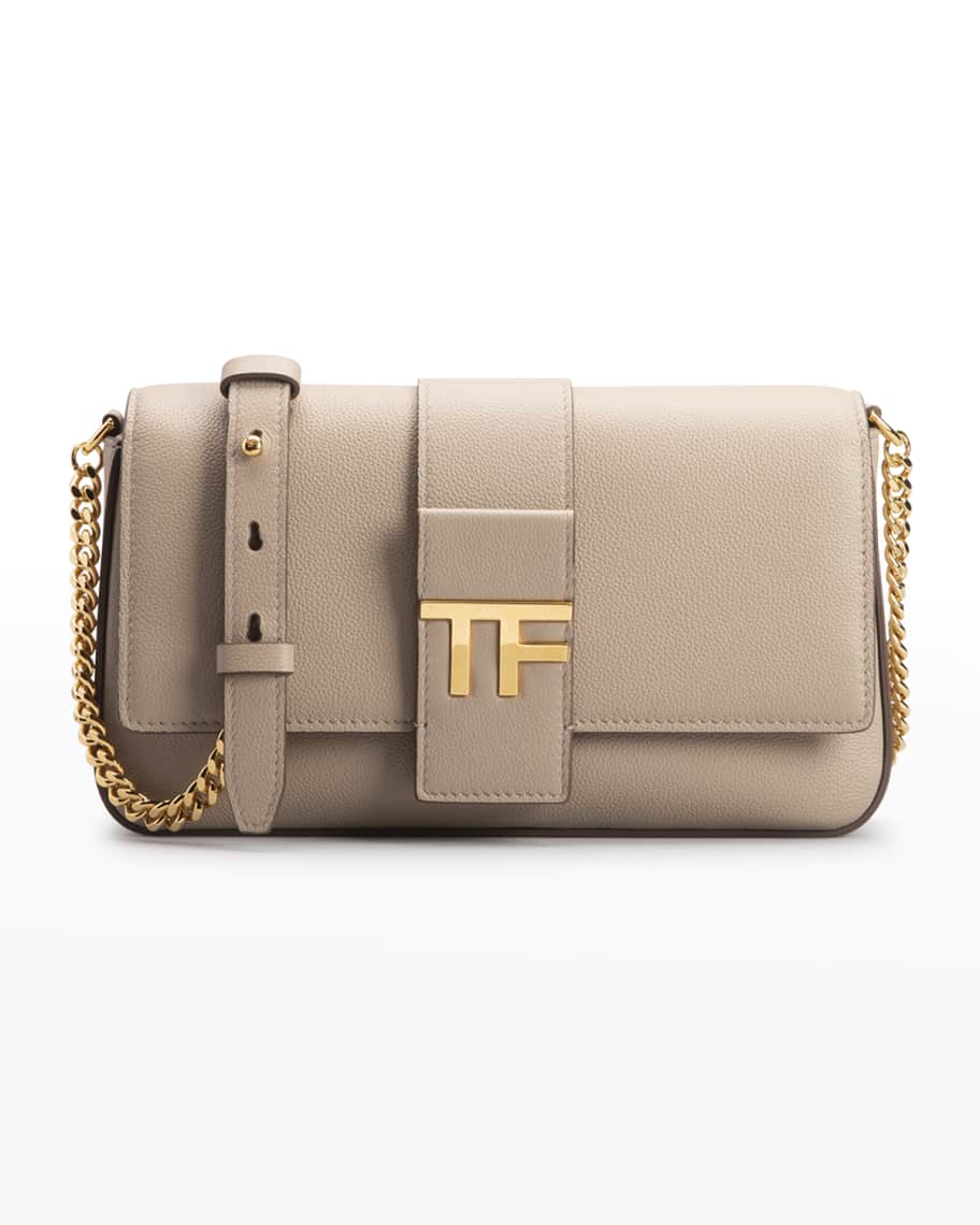 TOM FORD TF Chain Shoulder Bag in Grained Leather | Neiman Marcus