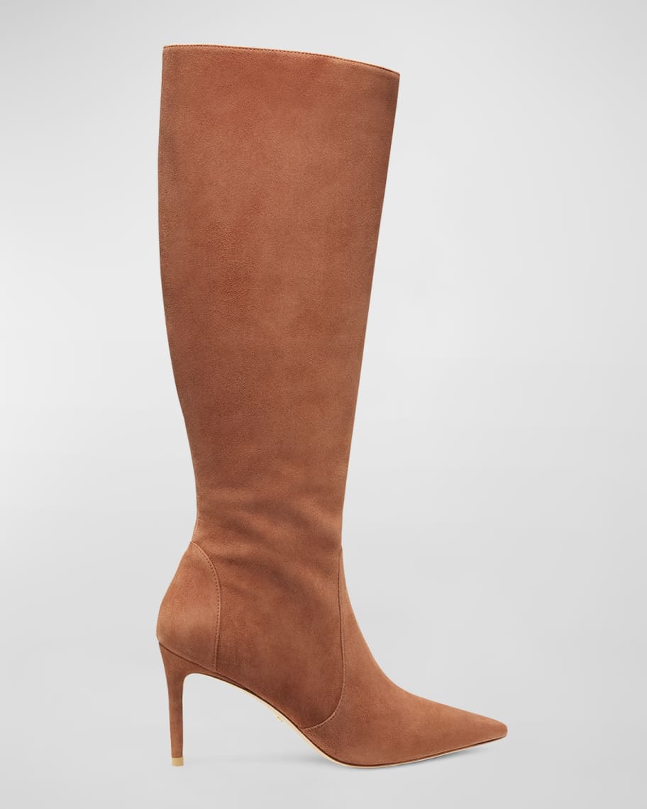 Stuart Weitzman Stuart Suede Stiletto Knee Boots | Neiman Marcus