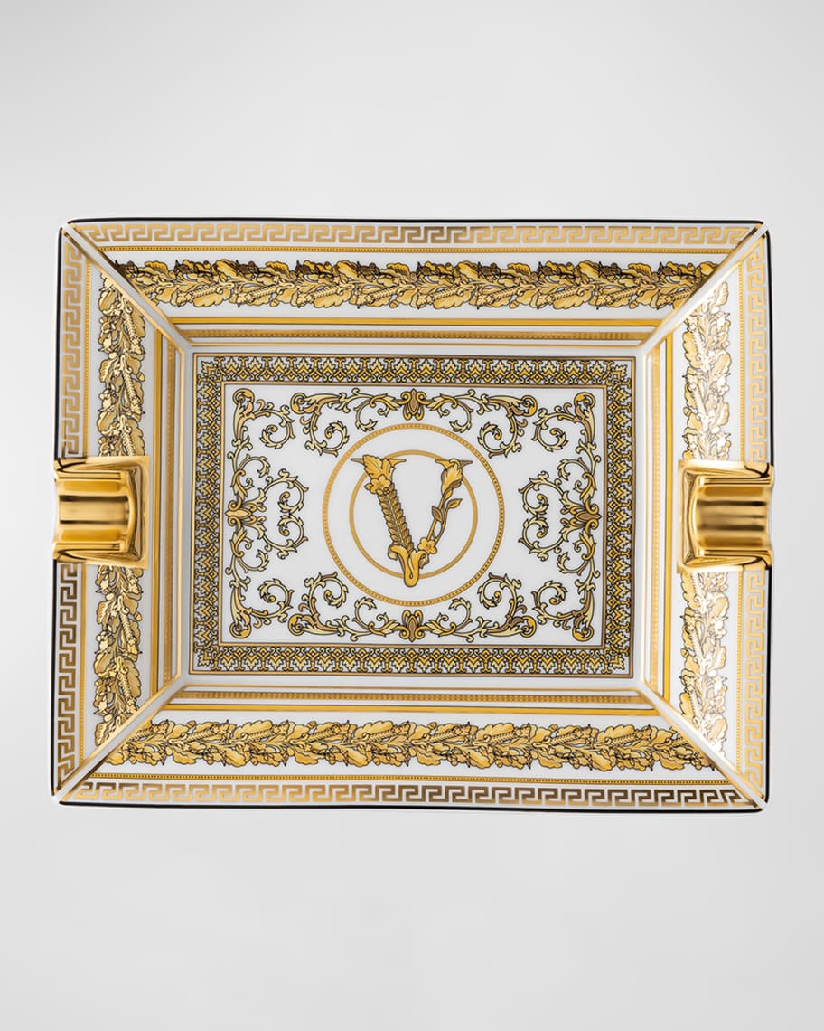 Versace Virtus Gala White Ashtray | Neiman Marcus