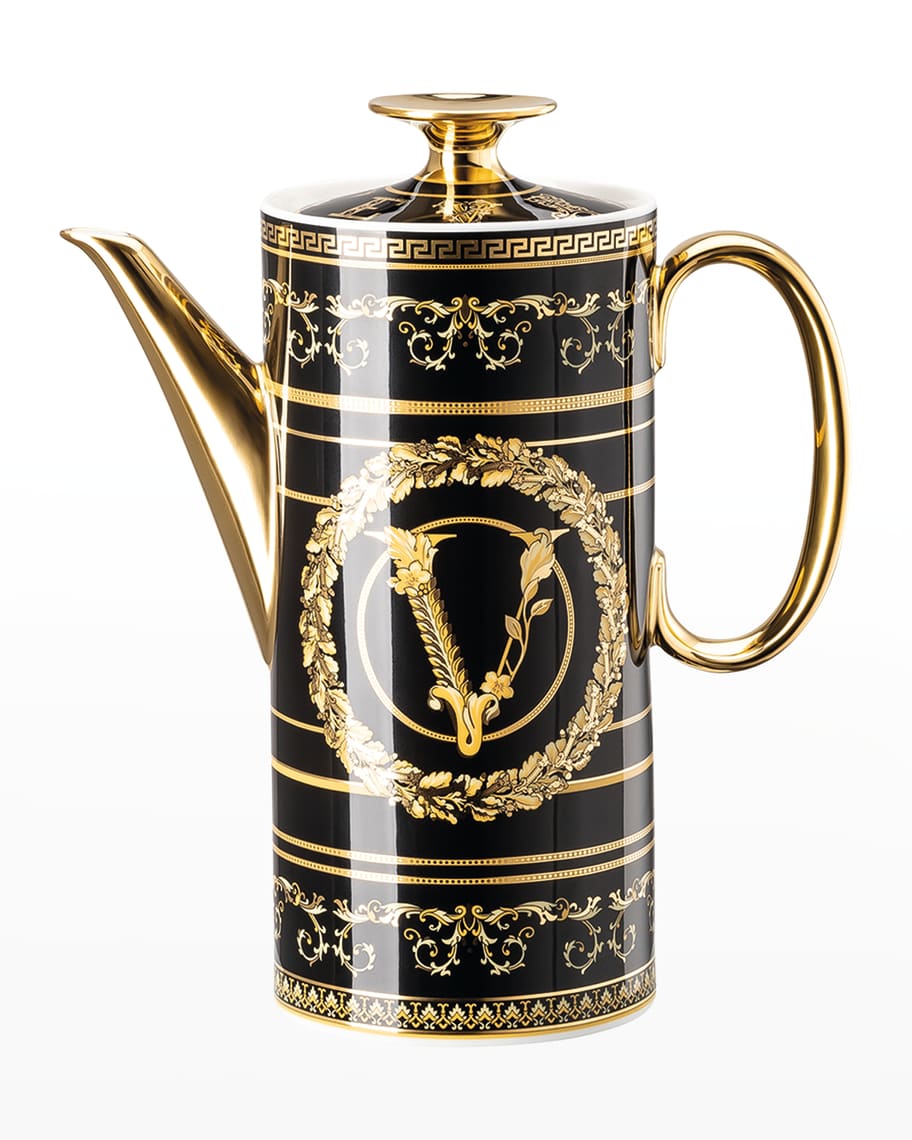 Versace Virtus Gala Black Coffee Pot | Neiman Marcus
