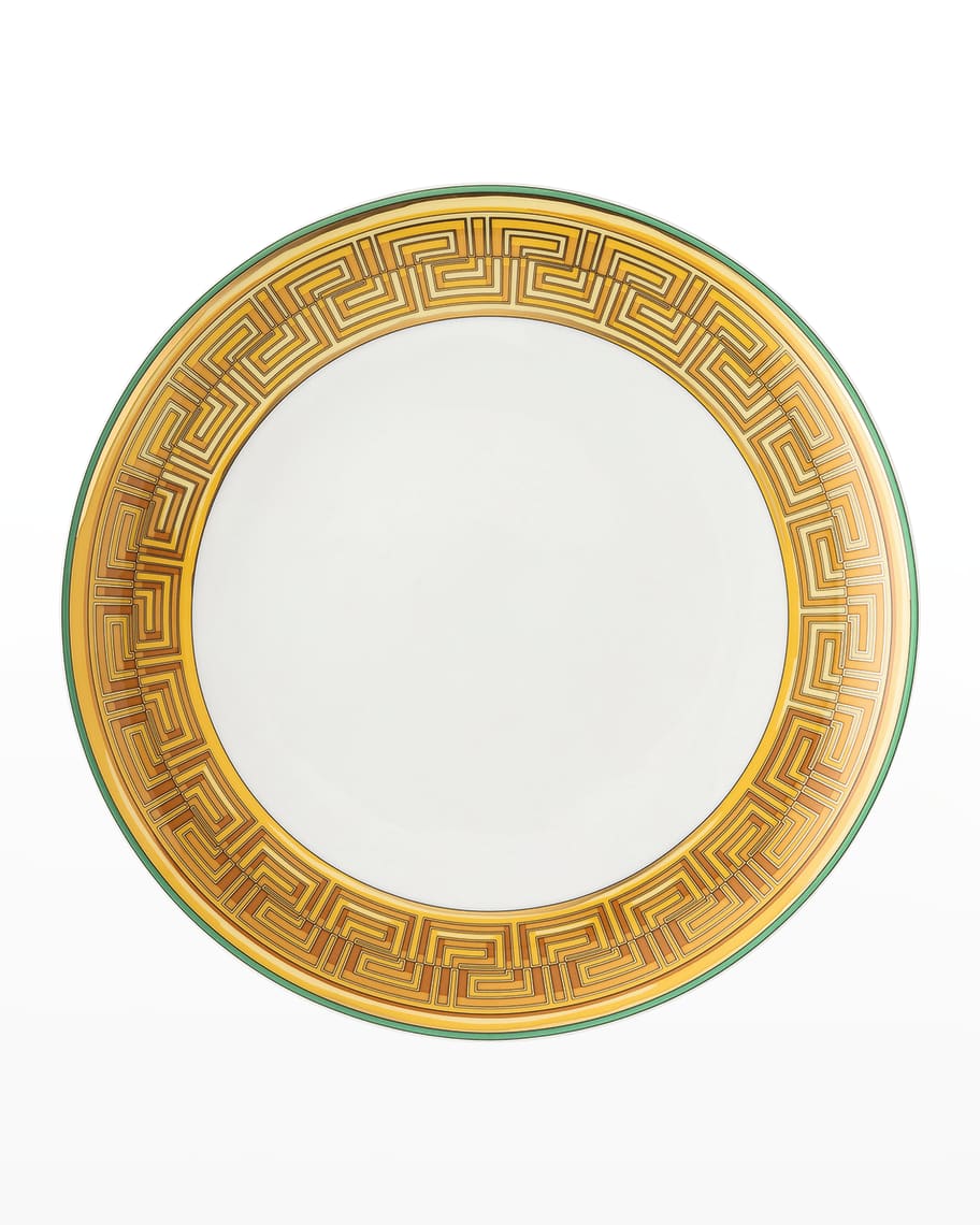 Versace Medusa Amplified Green Coin Dinner Plate | Neiman Marcus