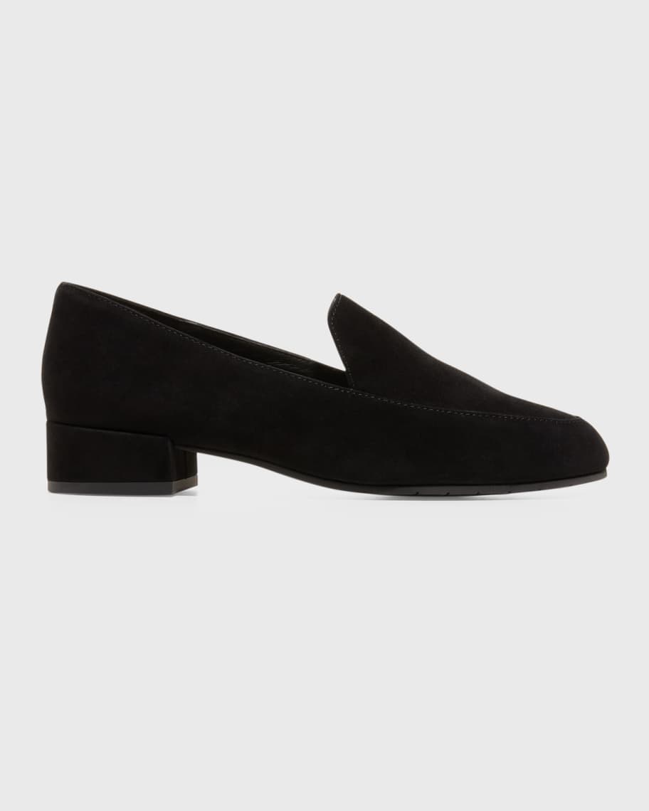 Eileen Fisher Elan Suede Flat Loafers | Neiman Marcus