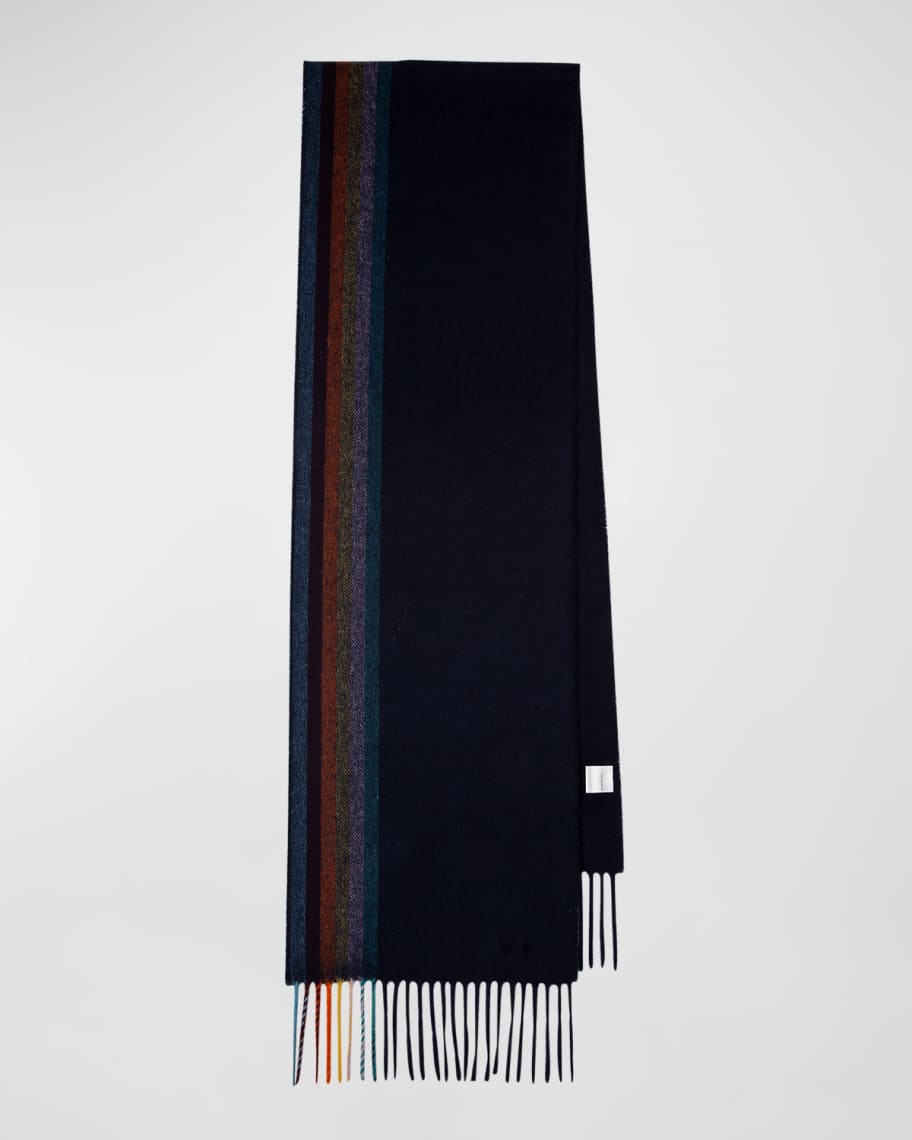 Paul Smith Men's Bright Stripe Cashmere Scarf | Neiman Marcus
