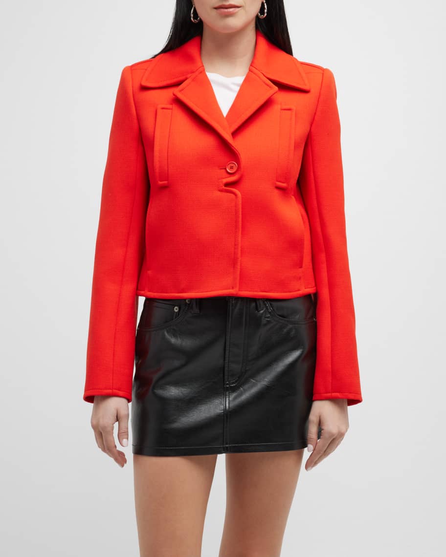 Courreges Heritage Crepe Jacket | Neiman Marcus