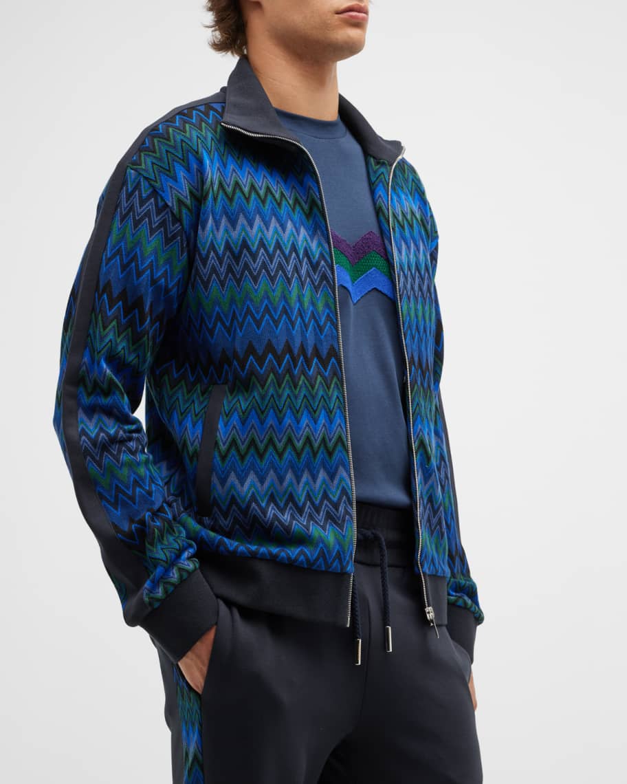 Missoni Men's Chevron Track Jacket with Taping | Neiman Marcus