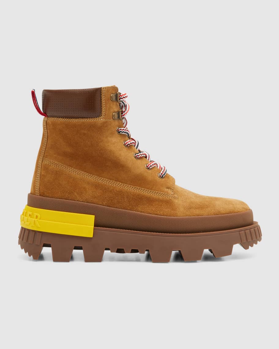 Moncler Men's Mon Corp Leather Ankle Boots | Neiman Marcus
