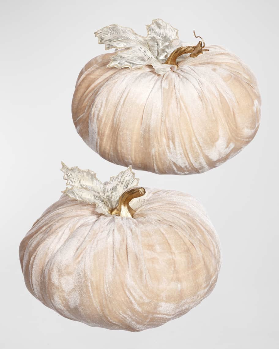 Mark Roberts 6" Velvet Pumpkins, Set of 2 | Neiman Marcus