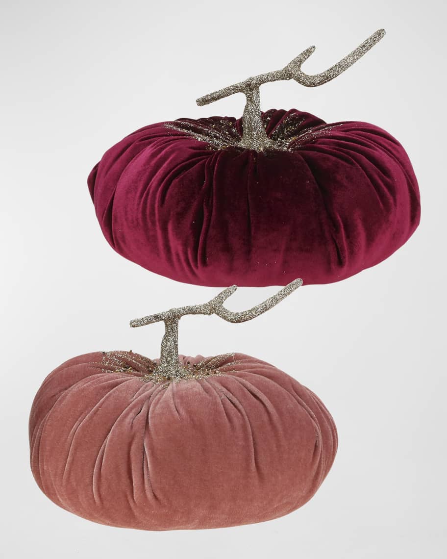 Mark Roberts Large Velvet Pumpkins, Set of 2 | Neiman Marcus