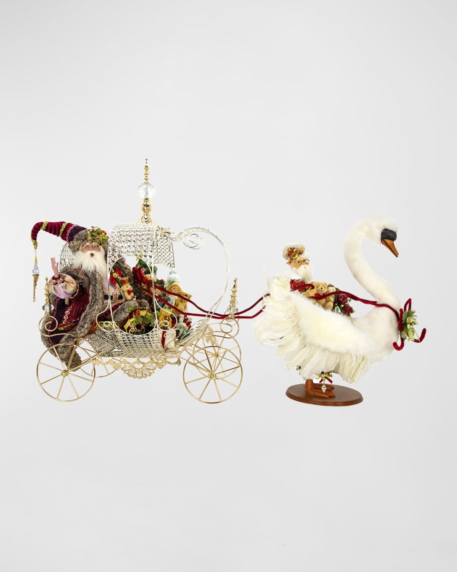 Mark Roberts Fairytale Bear Santa With Swan & Christmas Carriage ...