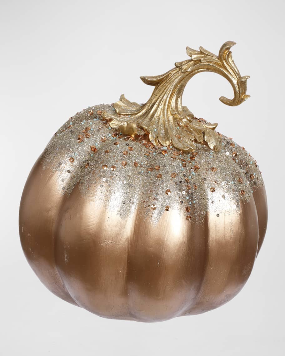 Mark Roberts Acanthus Small Topped Pumpkin, 10" | Neiman Marcus