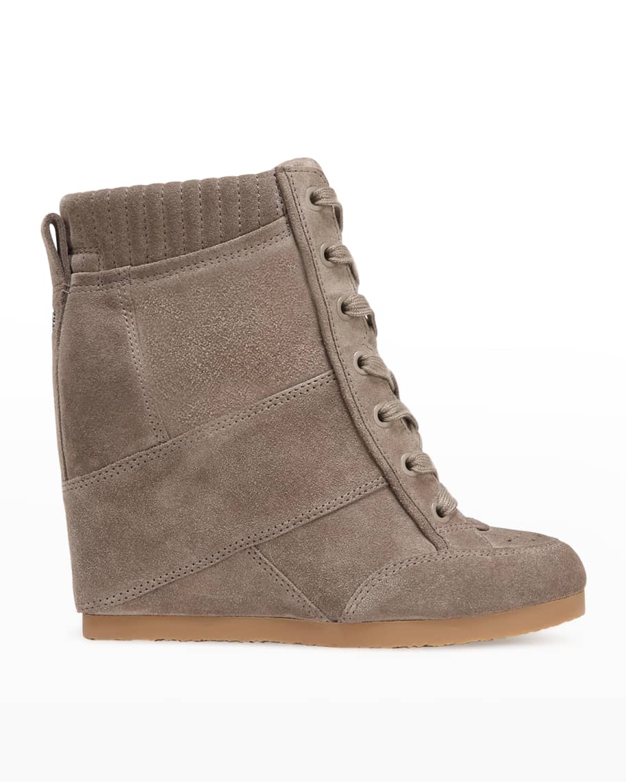 Veronica Beard Elissa Suede Wedge Sneakers | Neiman Marcus