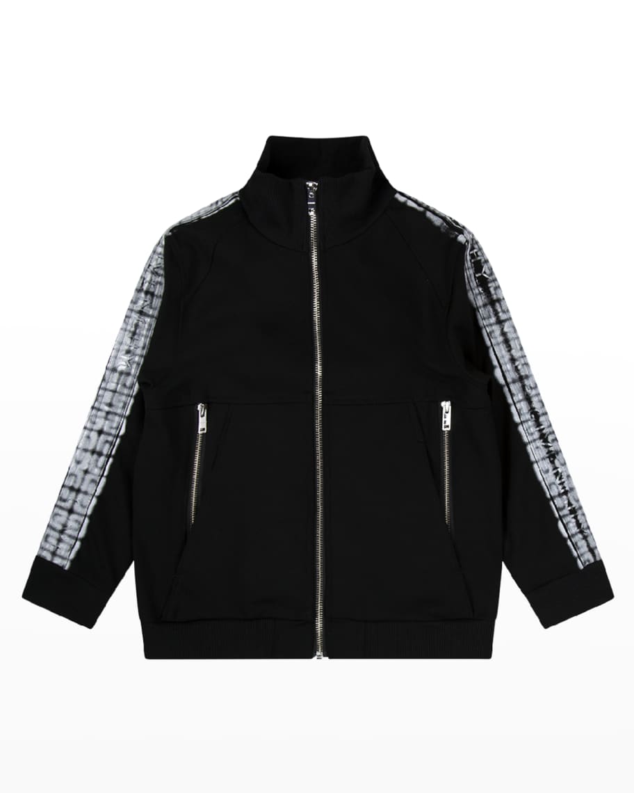 Givenchy Boy's Chito Zip-Up Track Jacket, Size 8-14 | Neiman Marcus