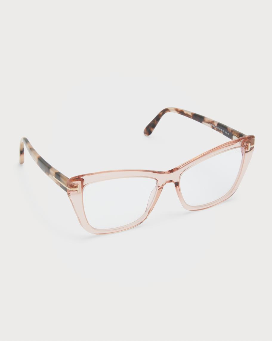 Tom Ford Blue Light Blocking Two Tone Acetate Cat Eye Glasses Neiman