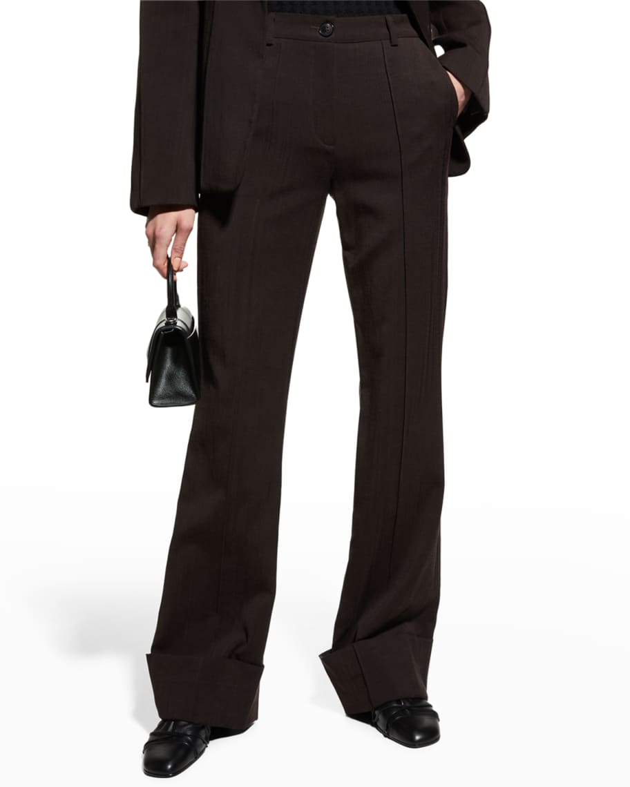 Co Straight-Leg Cuffed Pants | Neiman Marcus