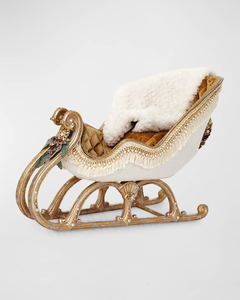Katherine's Collection Comfort and Joy Sleigh with Faux Fur Blanket ...