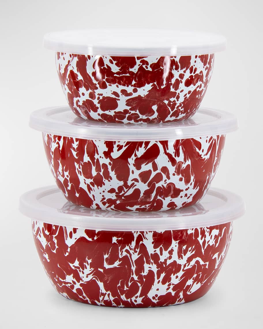 Golden Rabbit Red Swirl Nesting Bowls | Neiman Marcus
