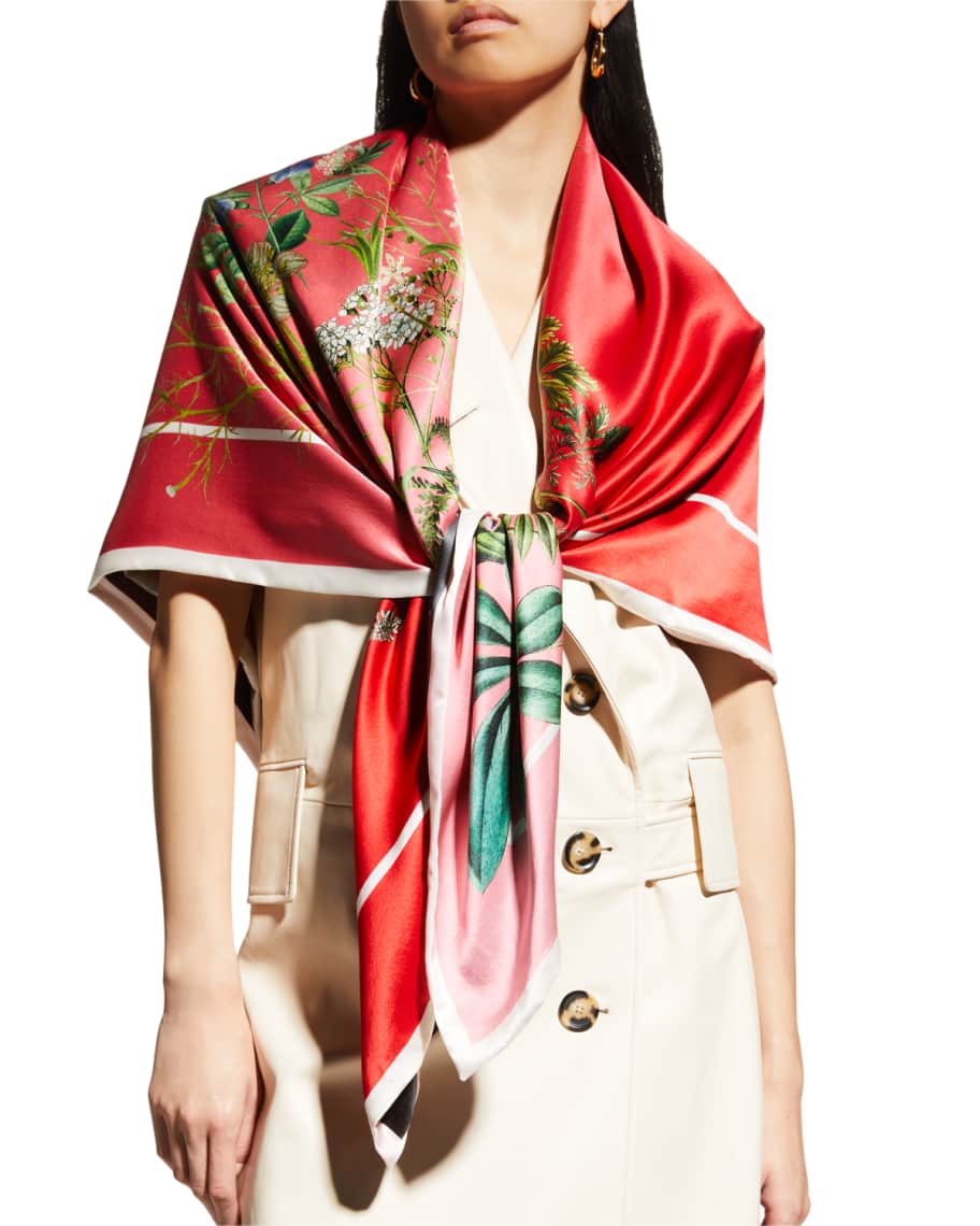 St. Piece Reese Double-Sided Silk Scarf, 136x136 | Neiman Marcus