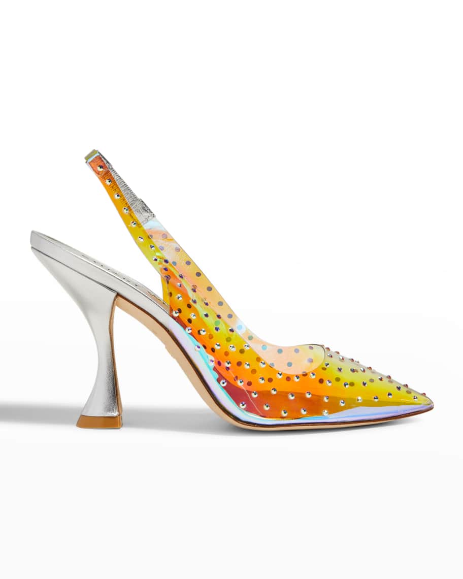Stuart Weitzman Glam Crystal Clear Slingback Pumps | Neiman Marcus