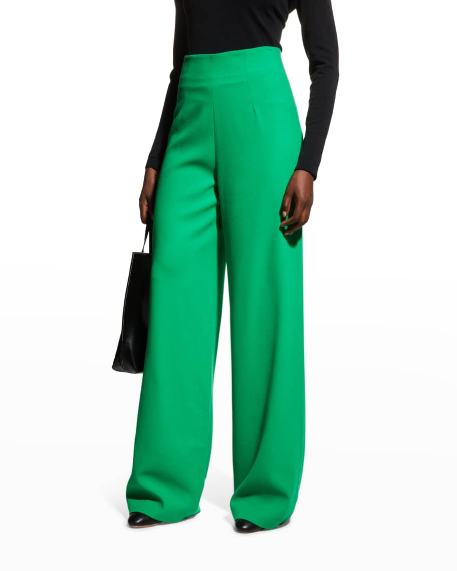 Sergio Hudson High-Rise Wide-Leg Signature Pants | Neiman Marcus