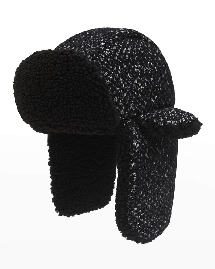Ruslan Baginskiy Wool Trapper Hat w/ Faux Shearling | Neiman Marcus