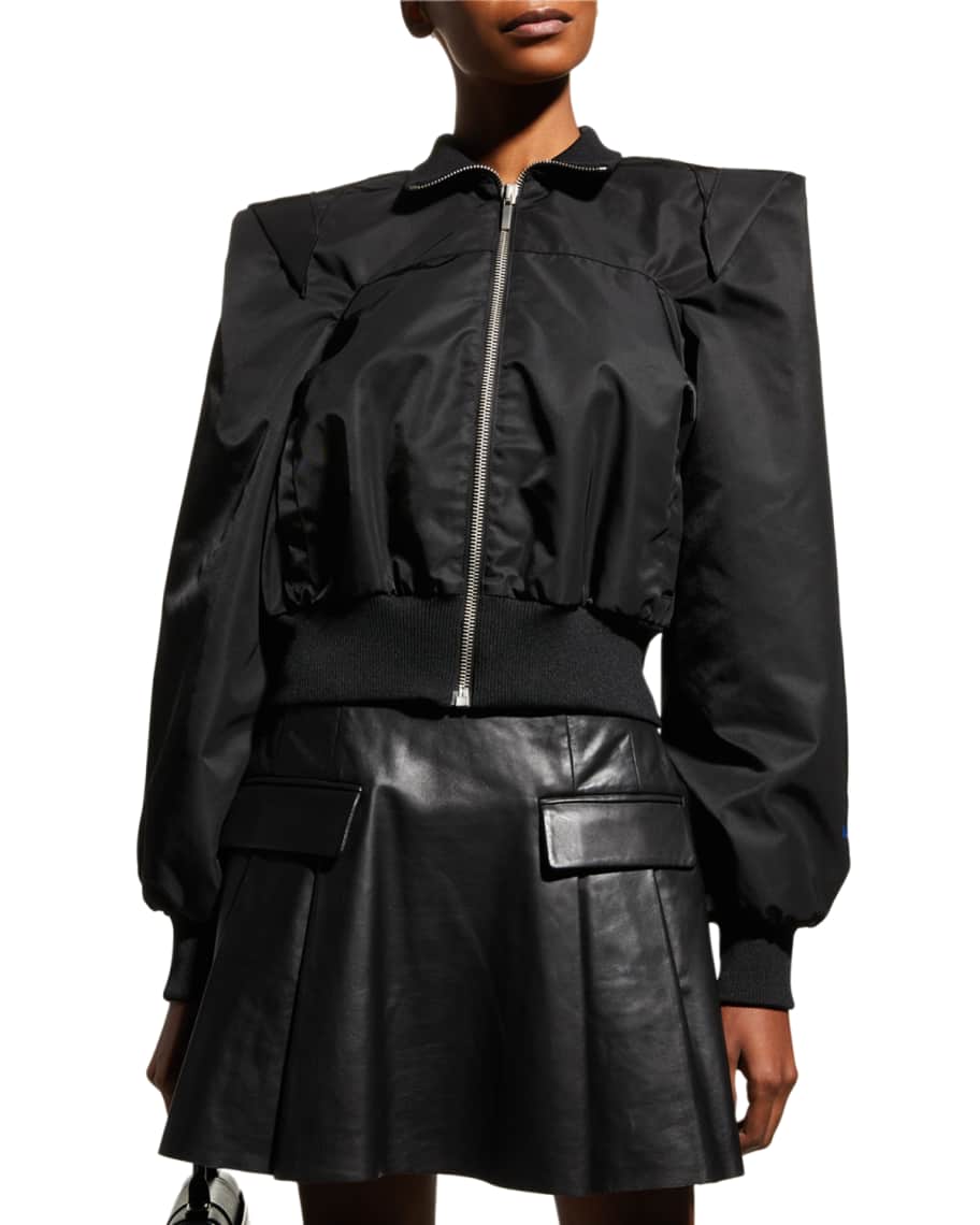 Koche Exaggerated-Shoulder Bomber Jacket | Neiman Marcus