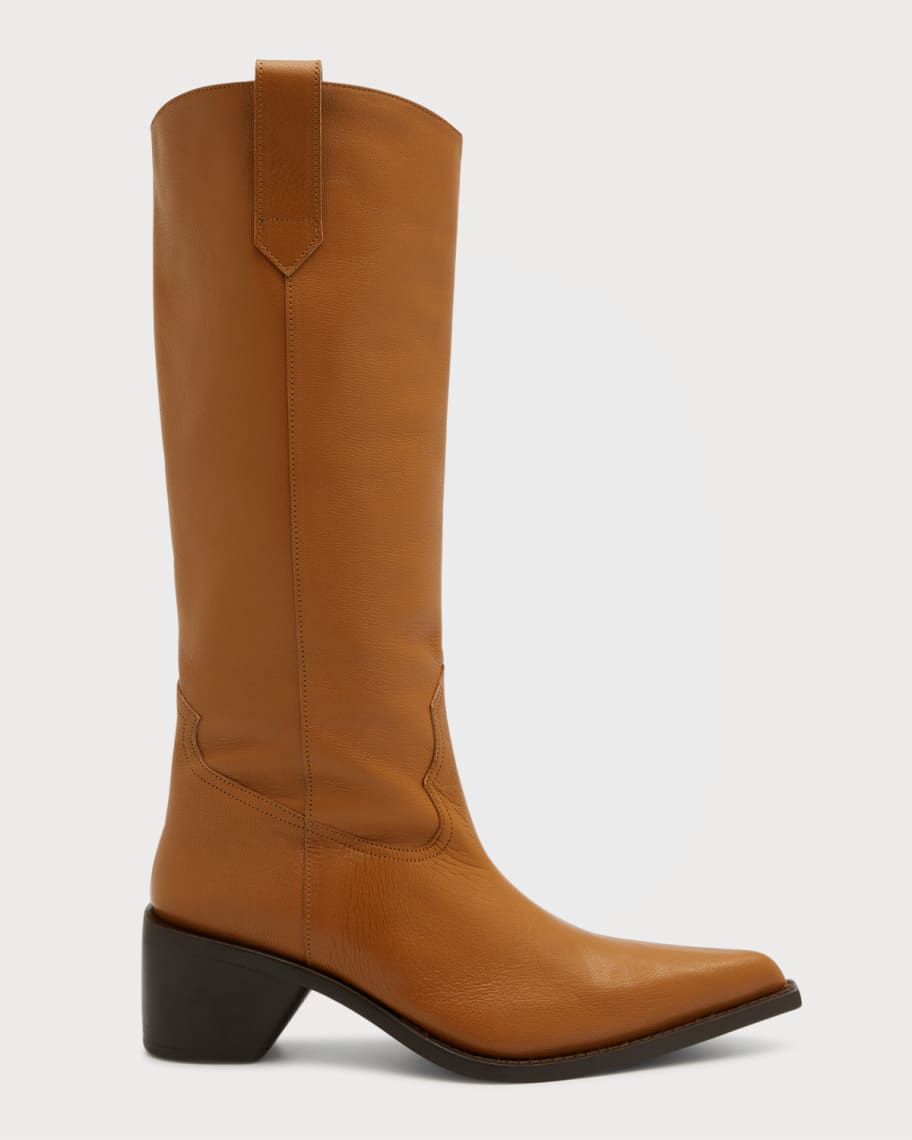 SIMONMILLER Bandi Goatskin Western Knee Boots | Neiman Marcus