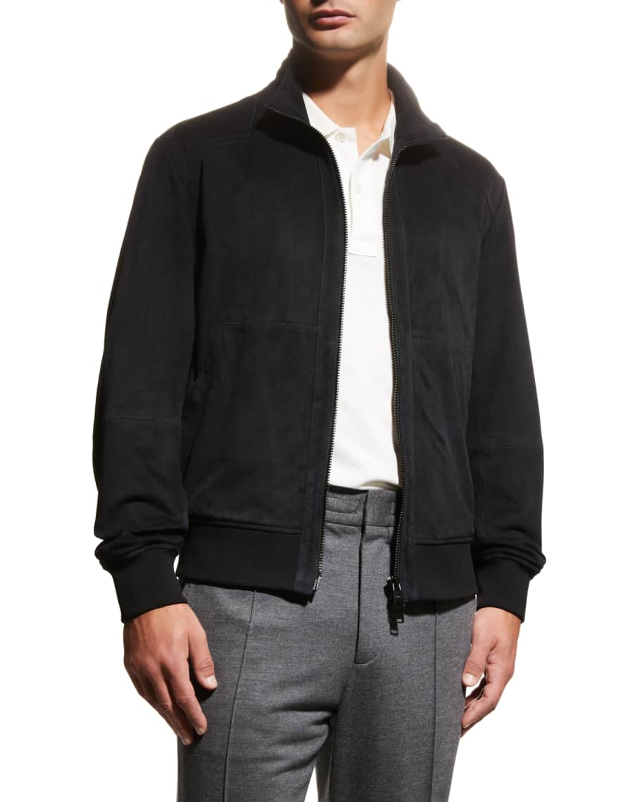 BOSS Men's Solid Goat Suede Jacket | Neiman Marcus