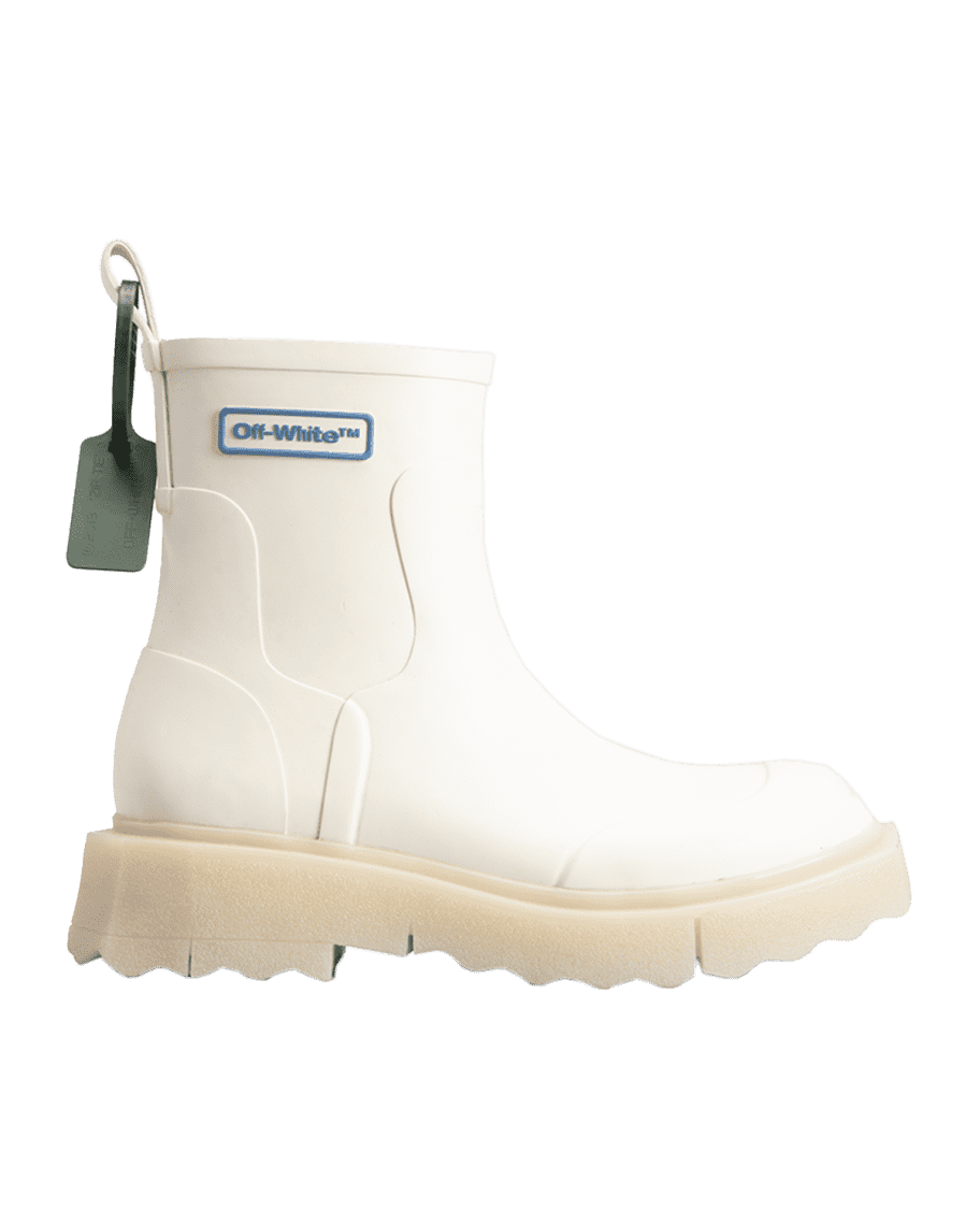 Off-White Men's Sponge Sole Rubber Ankle Boots | Neiman Marcus