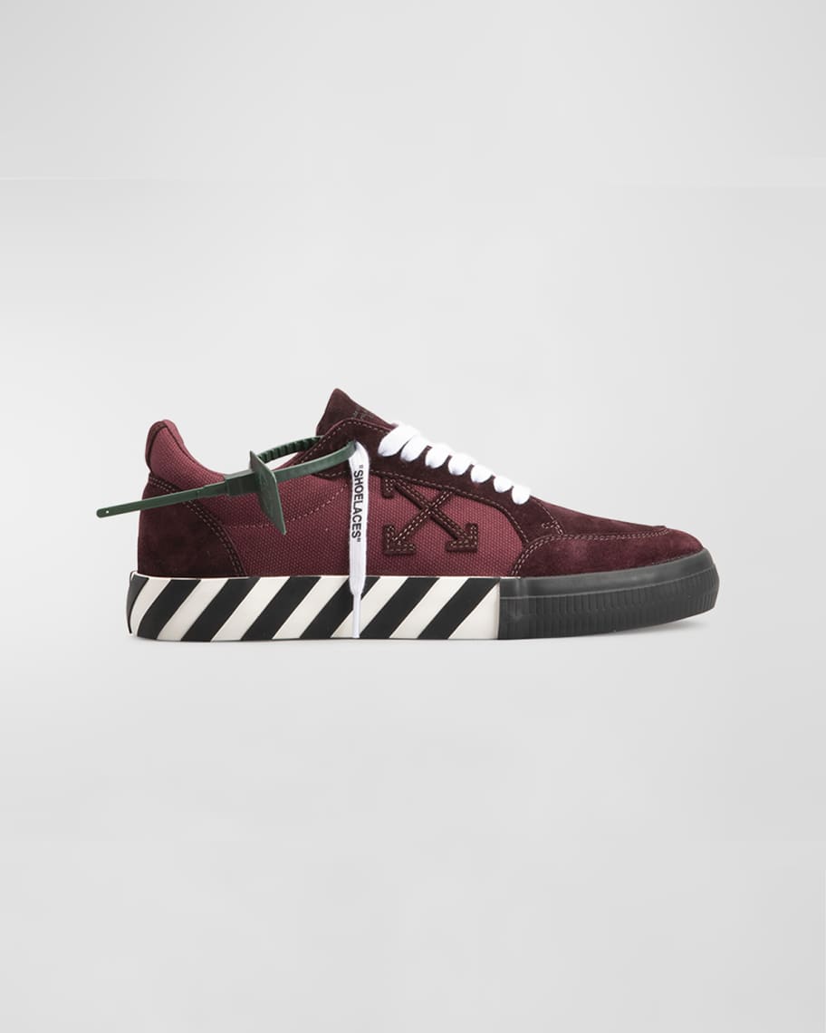 Off-White Men's Low Vulcanized Suede Canvas Low-Top Sneakers | Neiman ...