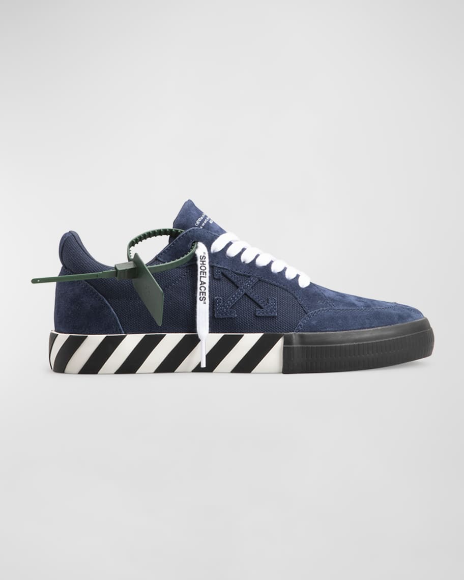 Off-White Men's Low Vulcanized Suede Canvas Low-Top Sneakers | Neiman ...