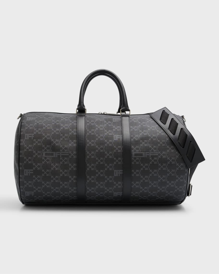 Off-White Men's Allover Logo Duffel Bag | Neiman Marcus