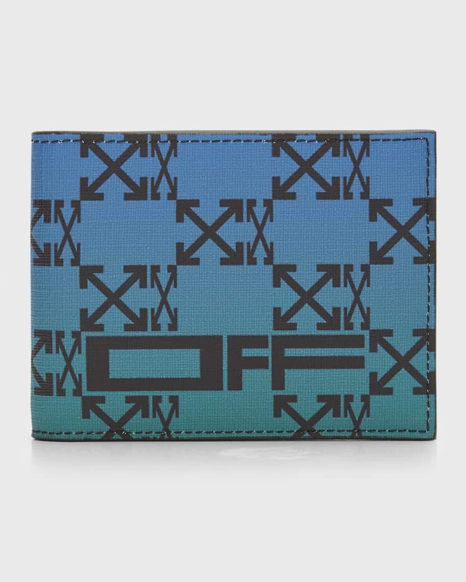 Off-White Men's Allover Arrows Gradient Bifold Wallet | Neiman Marcus