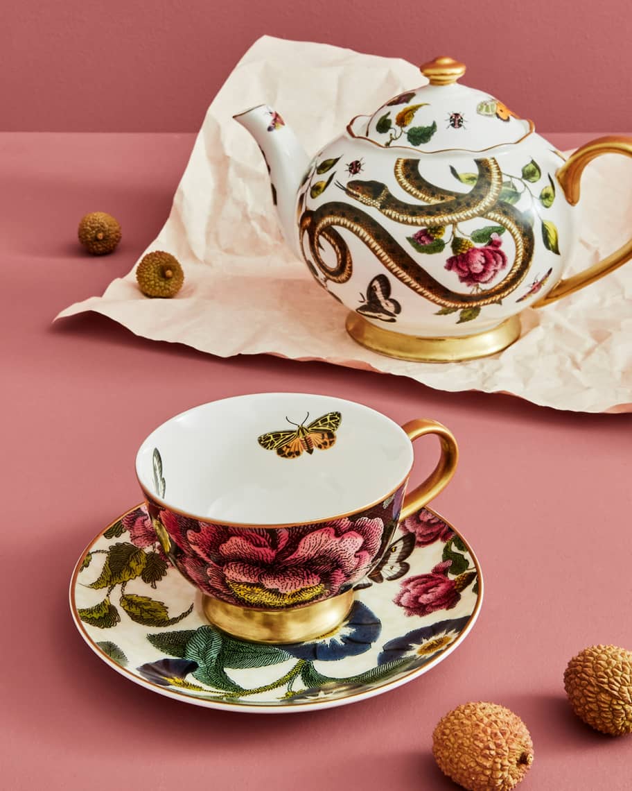 Spode Creatures of Curiosity Teacup and Saucer | Neiman Marcus