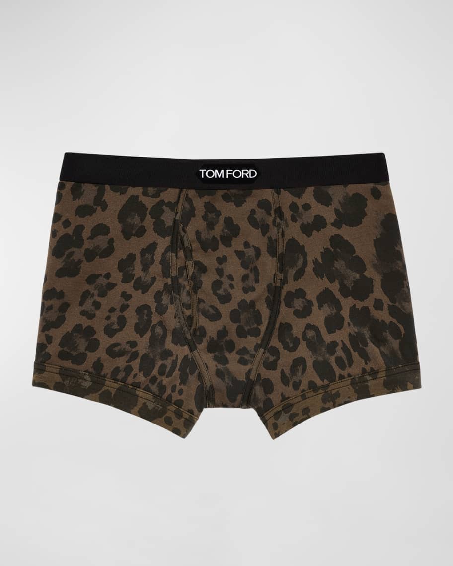 TOM FORD Men's Leopard-Print Boxer Brief | Neiman Marcus