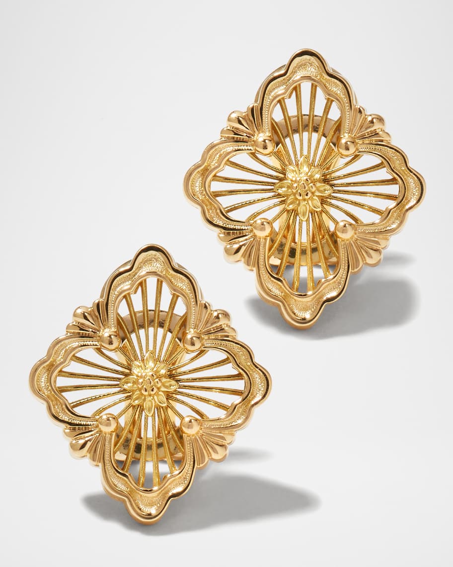 Buccellati Opera Tulle Pendant Earrings in 18K Yellow Gold | Neiman Marcus
