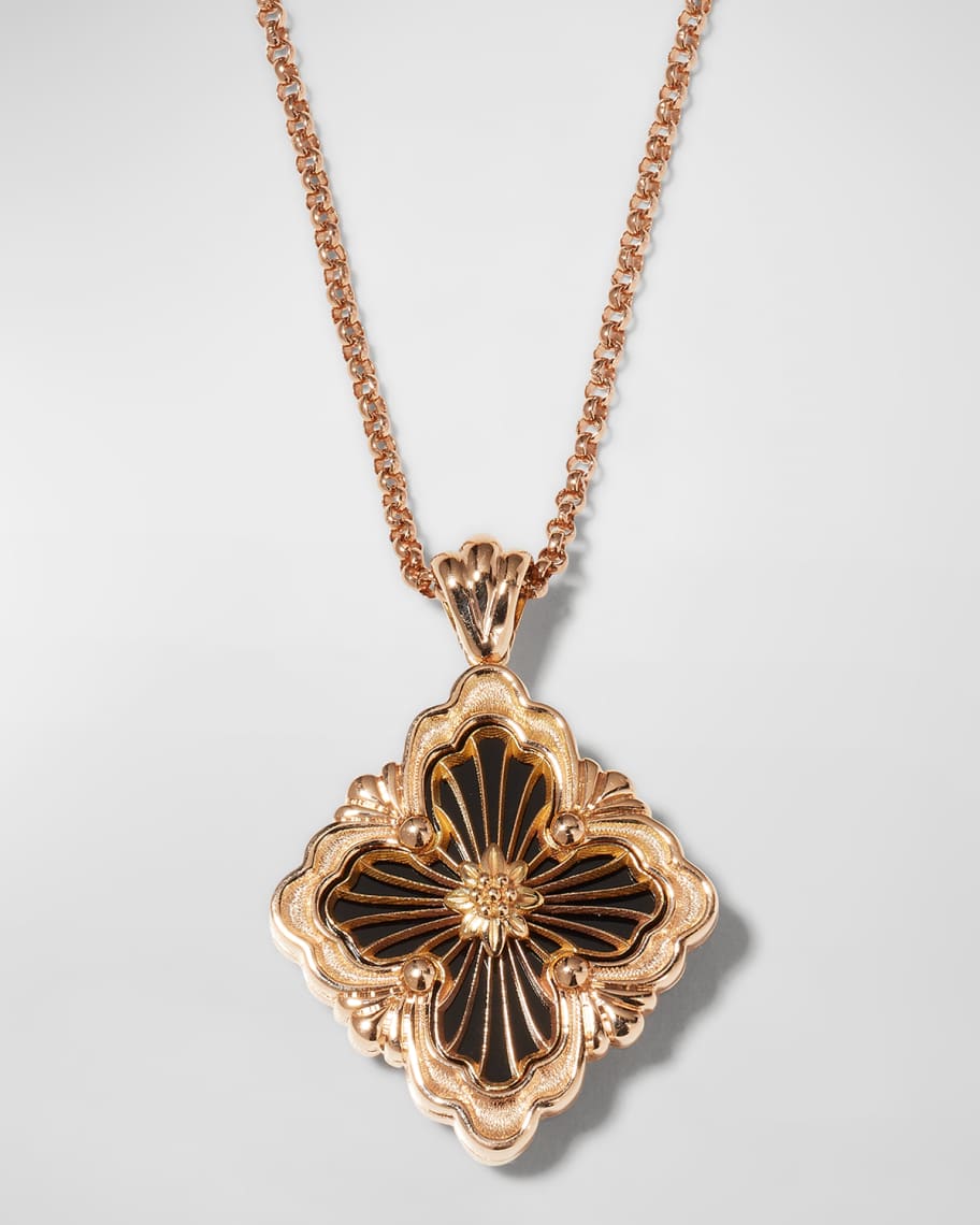 Buccellati Opera Tulle Pendant Necklace with Onyx in 18K Pink Gold ...
