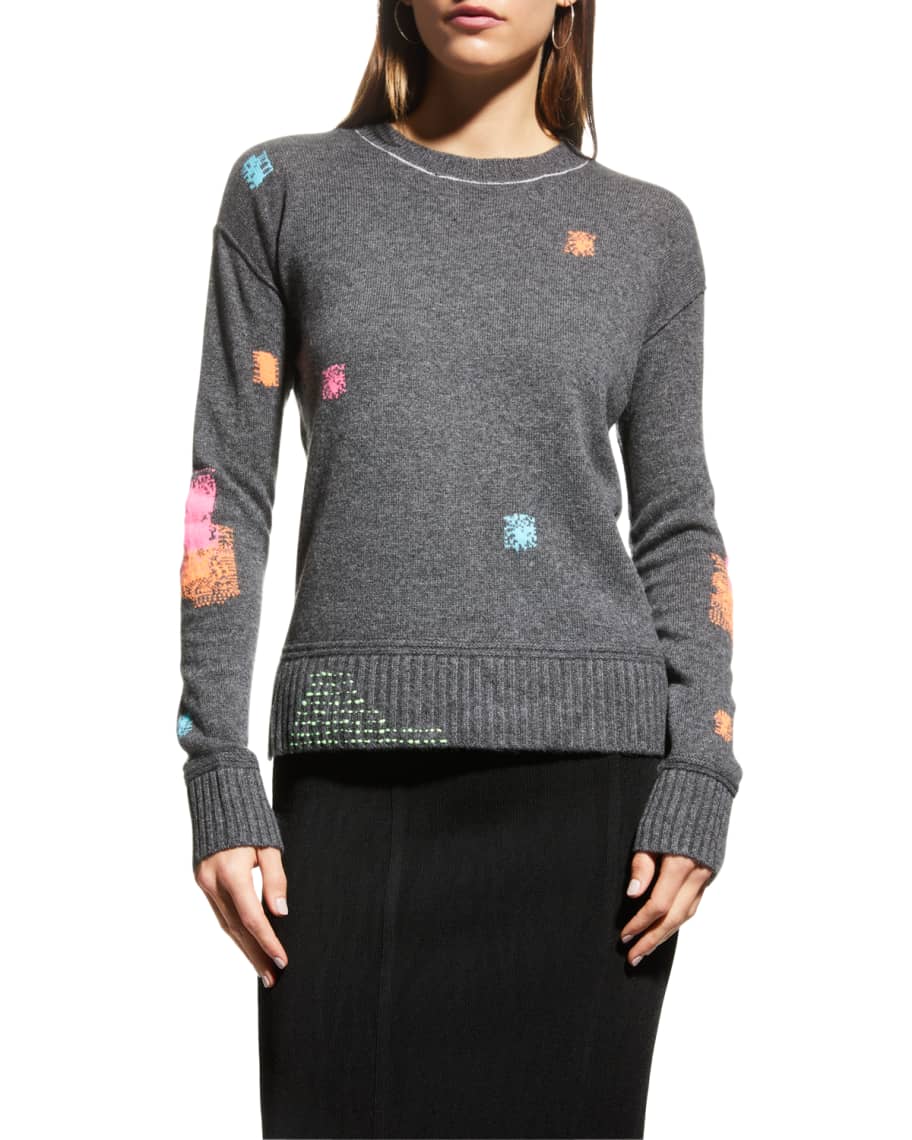 Lisa Todd Oh Darn Crewneck Cashmere Sweater | Neiman Marcus