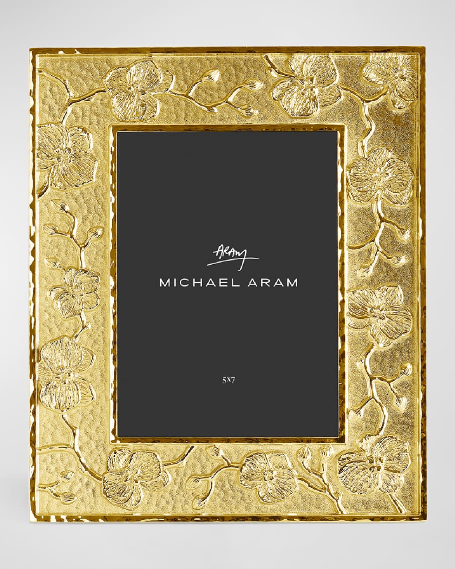 Michael Aram Gold Orchid Sculpted Frame, 5”x7” | Neiman Marcus
