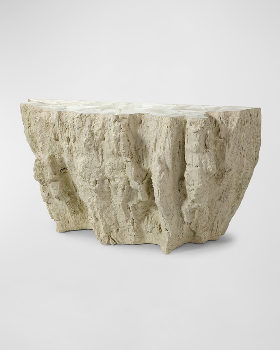 Palecek Camilla Fossilized Clam Console Table | Neiman Marcus