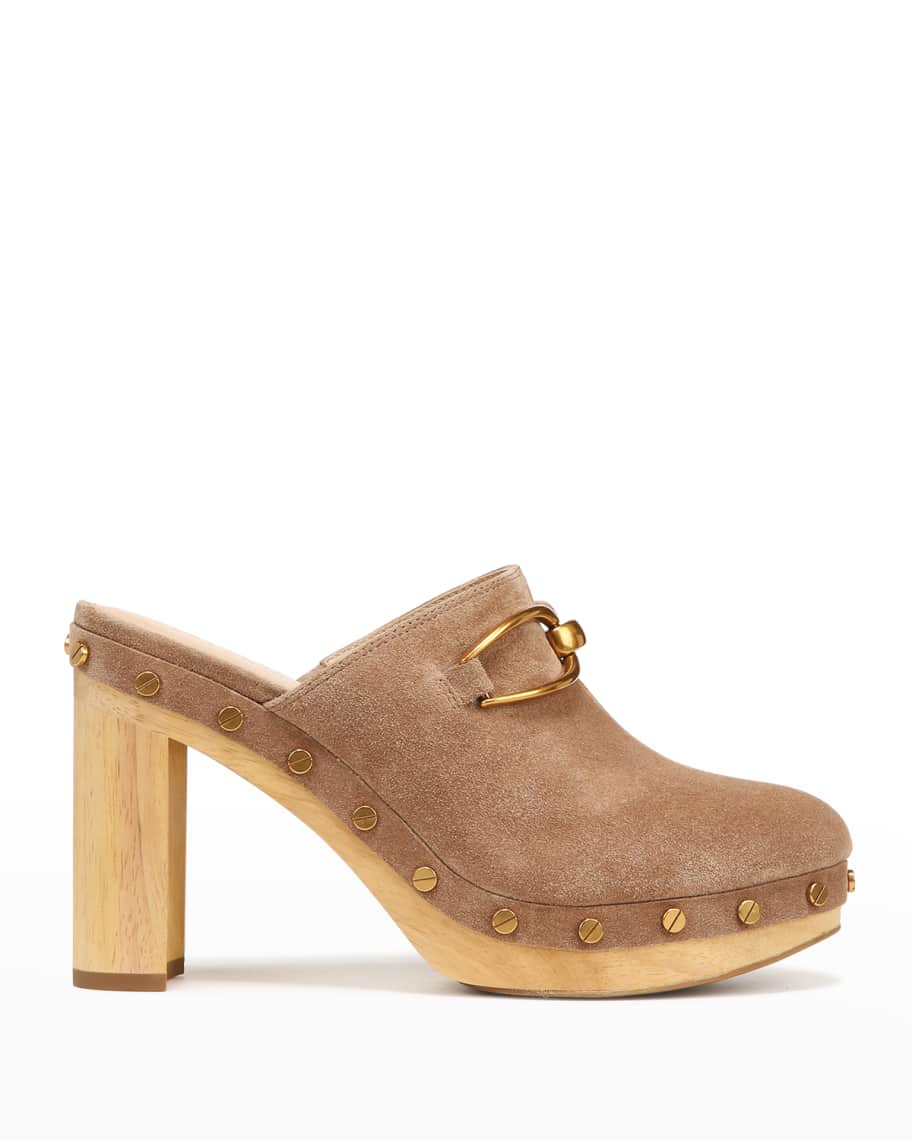 Veronica Beard Giles Platform Bit Clogs | Neiman Marcus