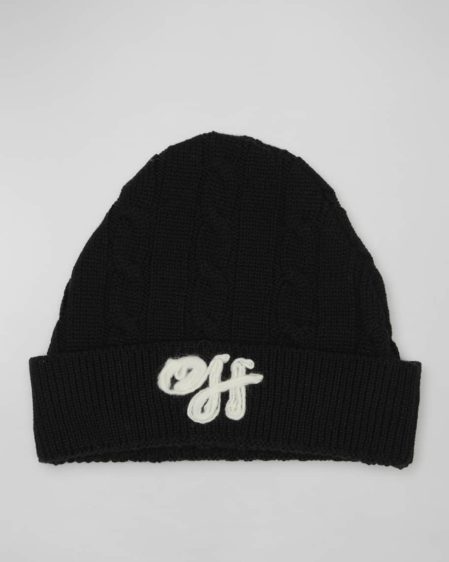 Off-White Boy's Cable Knit Beanie | Neiman Marcus