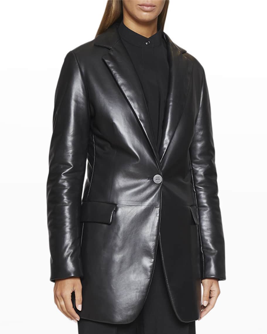 Loewe Tailored Lambskin Leather Jacket | Neiman Marcus