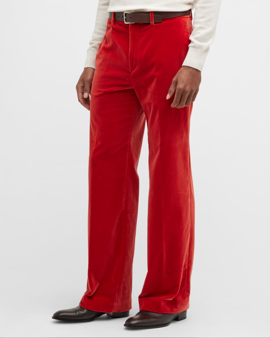 Etro Men's Velvet Dress Pants | Neiman Marcus