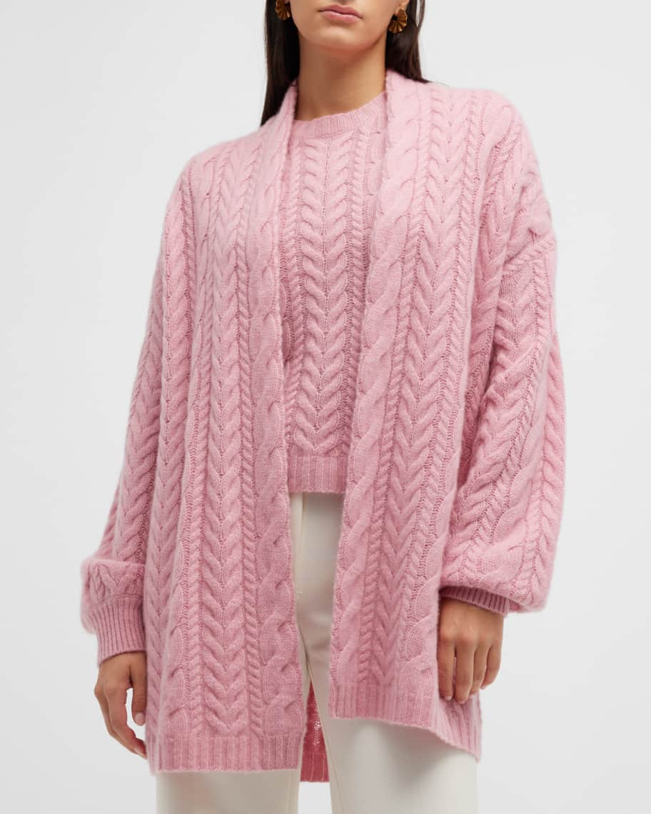 TSE Recycled Cashmere Cable-Knit Cardigan | Neiman Marcus