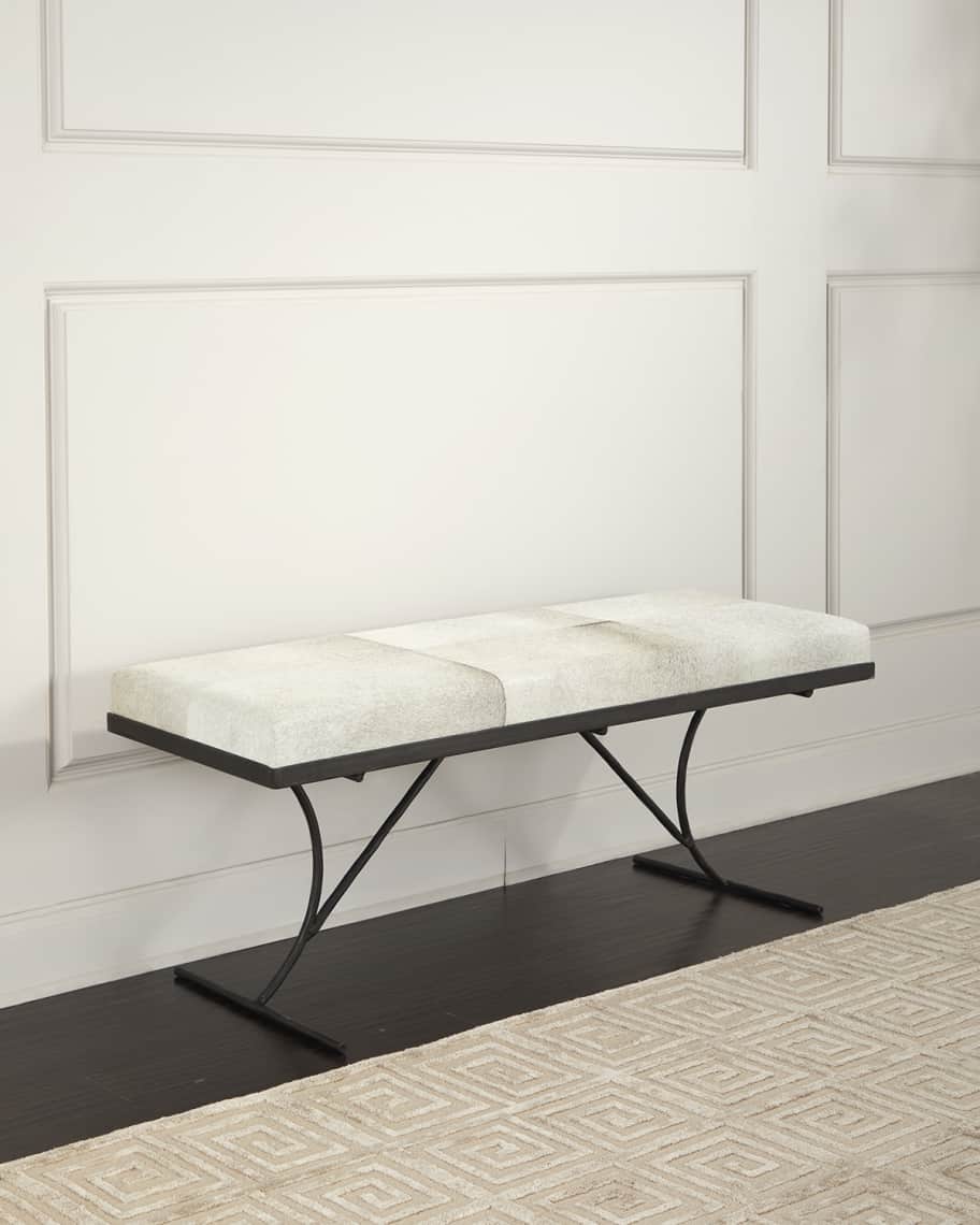 Jamie Young Kai Hairhide Bench - 50" | Neiman Marcus