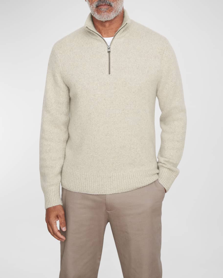 Vince Men's Donegal Quarter-Zip Sweater | Neiman Marcus