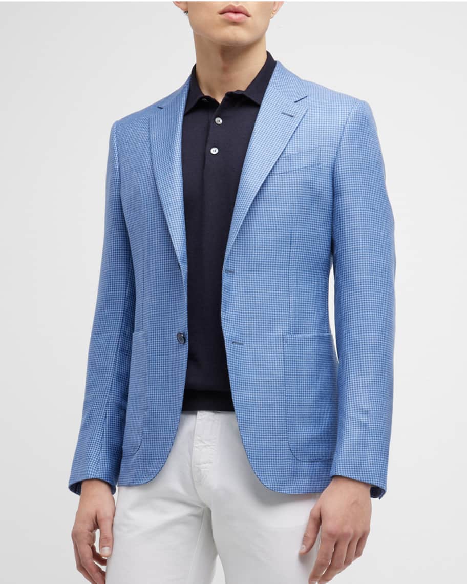ZEGNA Men's Houndstooth Wool-Blend Sport Coat | Neiman Marcus