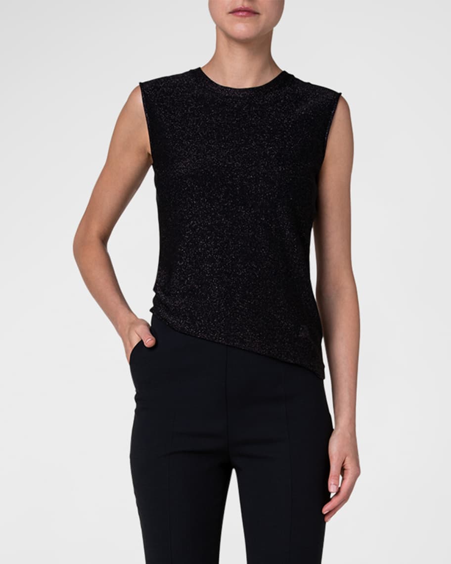 Akris Silk Knitted Glitter Tank Top | Neiman Marcus
