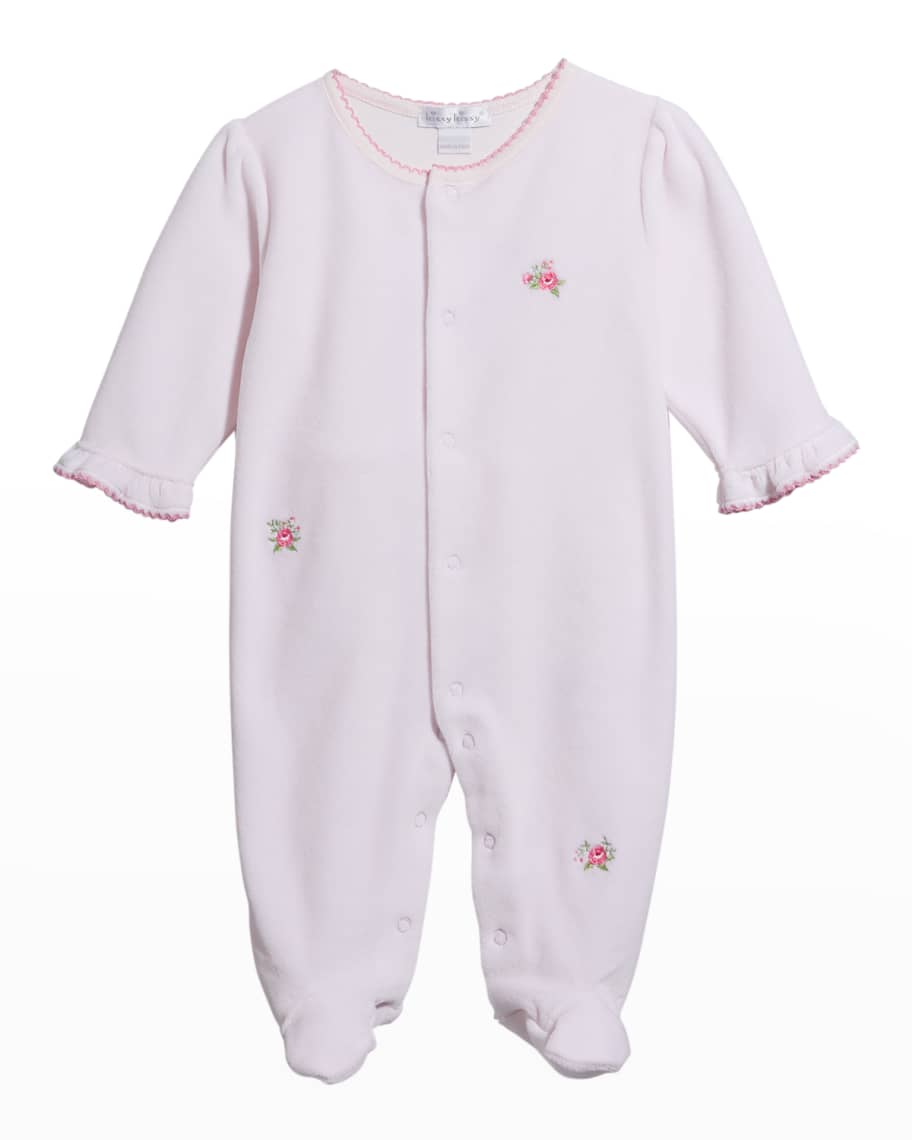 Kissy Kissy Girl's Belle Rose Footie, Size Newborn-9M | Neiman Marcus